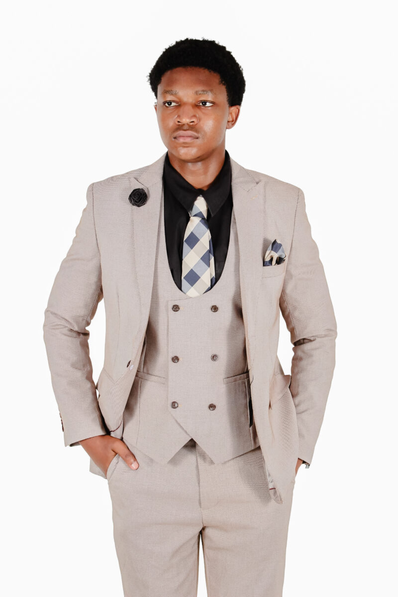 3pc Fibre Suit (Khaki) – SUITS SOCIETY